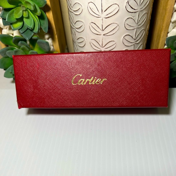 Cartier | Accessories | Cartier Eyeglass Red Box With Authentication ...